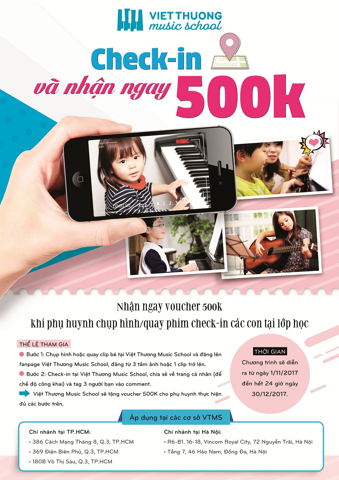 Tặng Voucher 500k khi Phụ huynh check in cùng con tại Lớp học - Trường ...